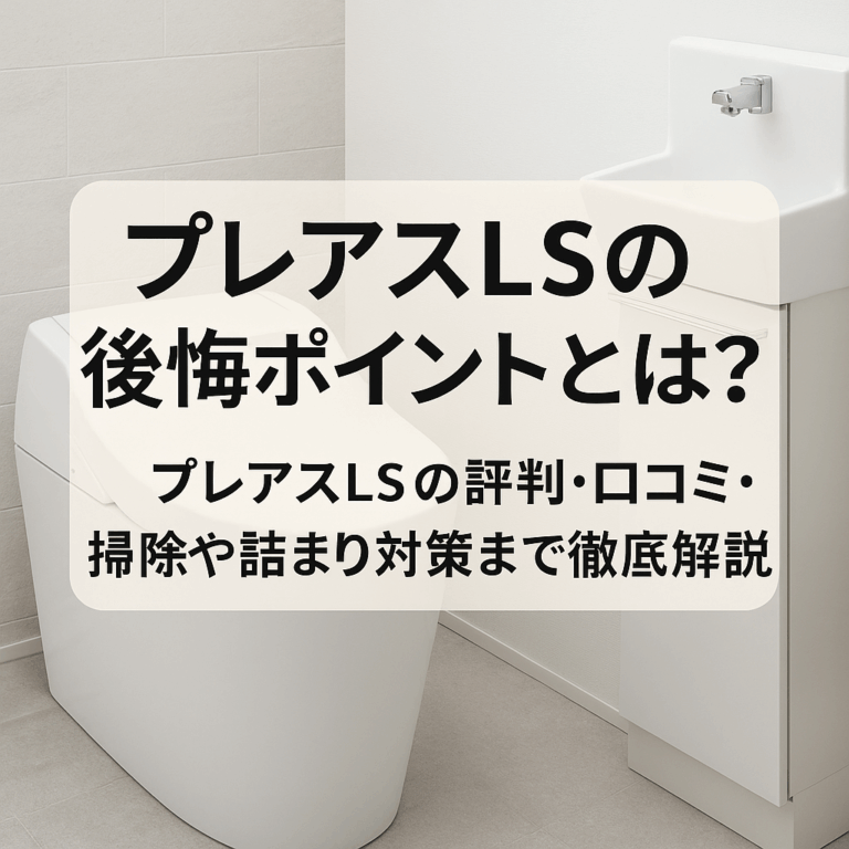 プレアスLSの後悔ポイントは？評判や流れない・詰まるという噂も徹底解説！ | 水回りリフォーム比較ラボ